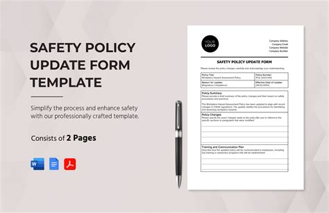Safety Policy Update Form Template In Google Docs Download Template Net