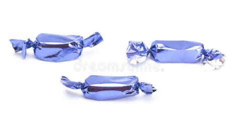 Blue Wrapped Candy Stock Image Image Of Alone Line 126826155