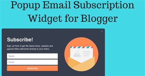 How To Add Email Subscription Widget For Blogger