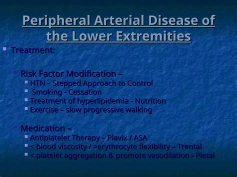 Pvd Peripheral Vascular Disease Managementppt