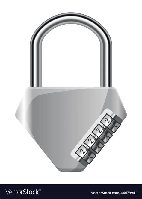 Code Padlock Lock With Combination Password Vector Image
