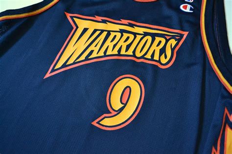 Vintage 1998 Golden State Warriors John Starks Champion Jersey Sz48