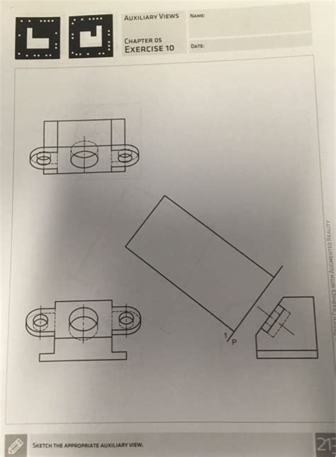 solved auxiliary views name chapter 05 exercise 06 date