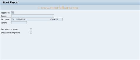 FMRP FMB SAP Tcode Overall Budget