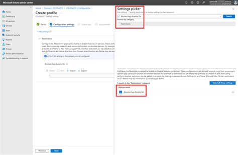blocking and removing apps on intune managed devices windows ios