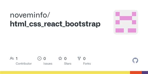 github noveminfo html css react bootstrap