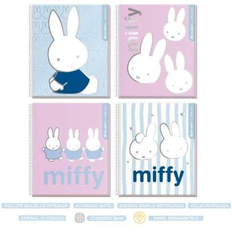 Cuaderno Super Class 12 Oficio Miffy 120 Hojas Rhein Rhein