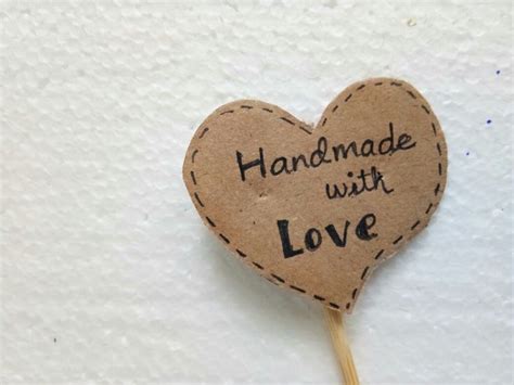 Handmade Heart-Shaped Lollipop with 'Handmade with Love' Inscription