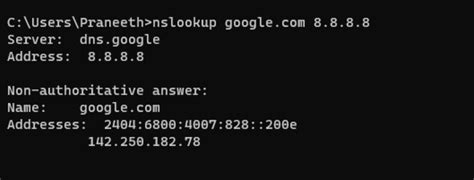 how to check dns records using basic nslookup cmd geeksforgeeks