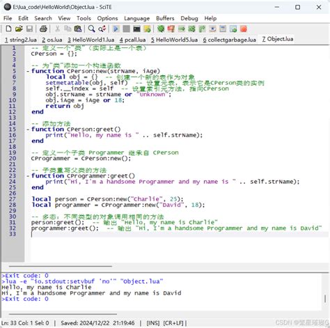 Lua语言入门 Lua 面向对象 （五） Csdn博客