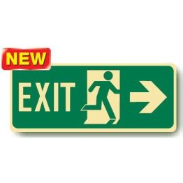Exit Sign Exit Man Running Arrow Right