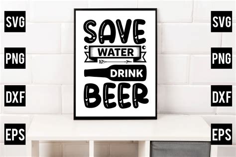 save water drink beer By pacific store | TheHungryJPEG