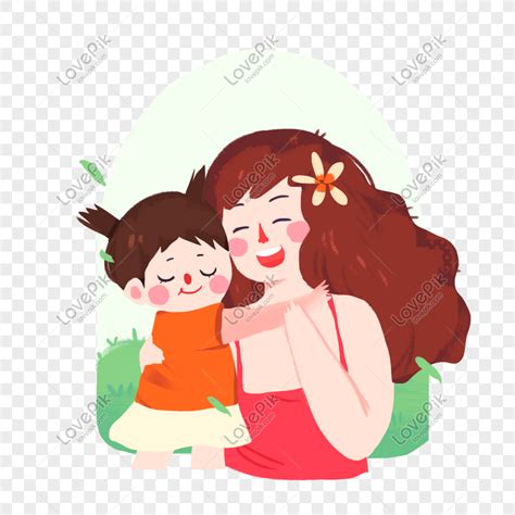 어머니의 날 어머니와 딸 따뜻한 일러스트 Png Png 일러스트 무료 다운로드 Lovepik