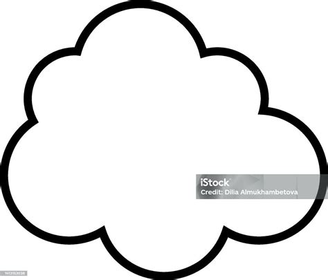 웹 사이트 책 배너 상점 광고에 적합한 흑백 개요 기호 간단한 구름의 라인 아이콘 0명에 대한 스톡 벡터 아트 및 기타 이미지