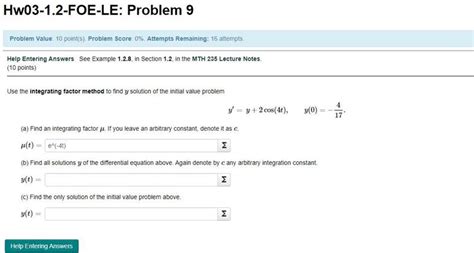 Get Answer Problem Value 10 Points Problem Score 0 Attempts Transtutors Get Answer Problem Value 10 Points Problem Score 0 Attempts Transtutors