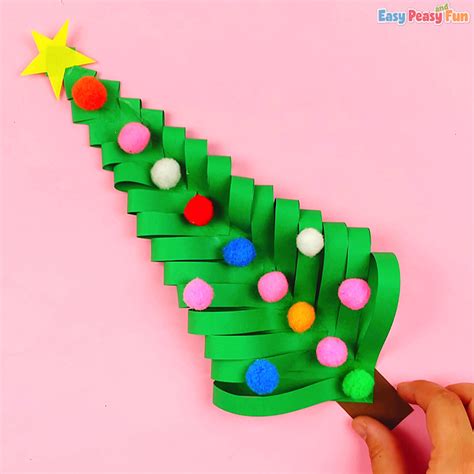 Paper Christmas Tree Craft Easy Peasy And Fun