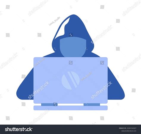 Hacker Laptop Icon Vector Illustration Stock Vector Royalty Free