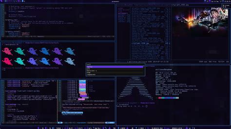 [bspwm] neon colors new custom emacs theme r unixporn