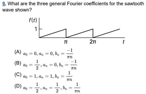 Solved What Are The Three General Fourier Coefficients For
