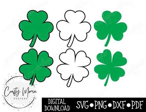 Clover Svg Bundle Four Leaf Clover Svg And Png Instant Digital