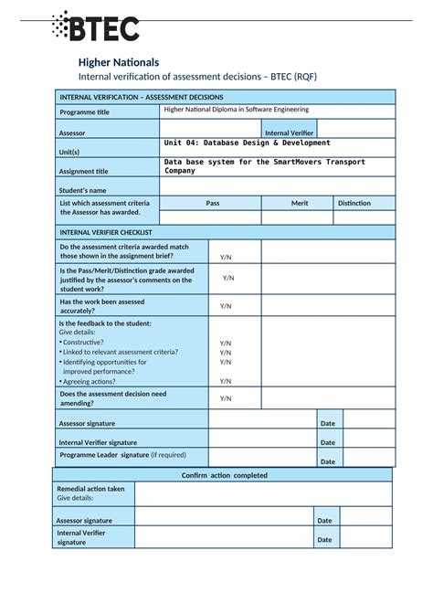 Hnd Database Design And Development Unit 4 Database Design And