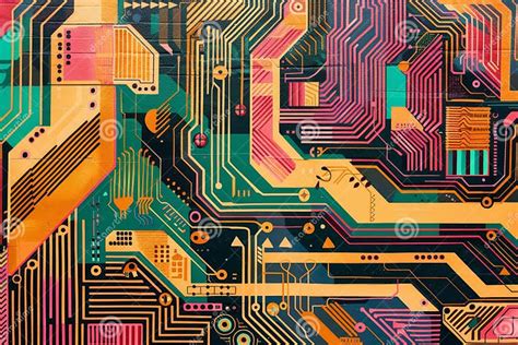 detailed close up view of a computer circuit board showing intricate