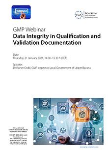 Webinar Data Integrity In Qualification And Validation Documentation ECA Academy