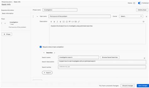 Splunk Es 802 Response Plans And Investigation Types Octamis Blog