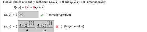 Solved Find All Values Of X And Y Such That X Y 0 And