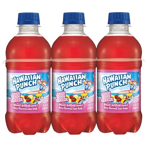 Hawaiian Punch Lemon Berry Squeeze 6 Pk Bottles Shop Juice At H E B