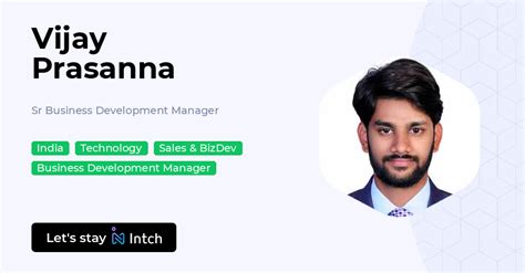 vijay prasanna sr business development manager intch