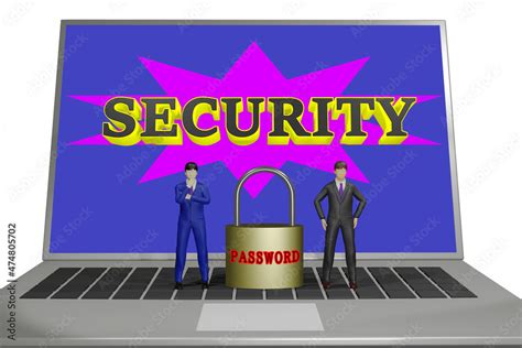 機密情報をハッキングから守るビジネスマン Stock Illustration Adobe Stock