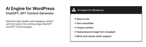 Ai Engine For Wordpress Chatgpt Gpt Content Generator Plugin —