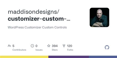 Github Maddisondesigns Customizer Custom Controls Wordpress Customizer Custom Controls