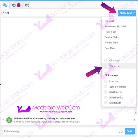 C Mo Crear Un Tip Menu En Camsoda Modelaje Webcam