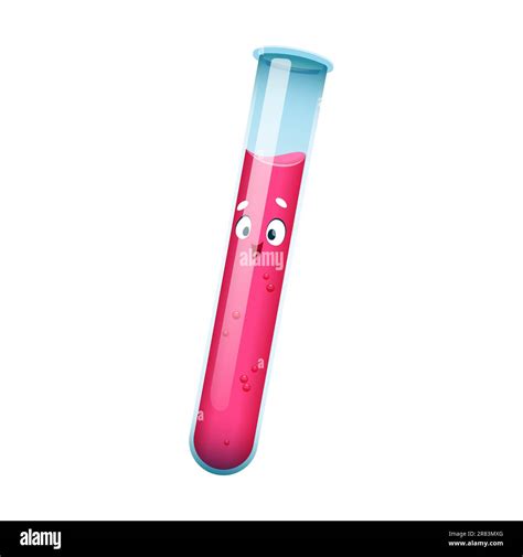 Cartoon Chemical Flask Or Tube Back To School And Education Vector