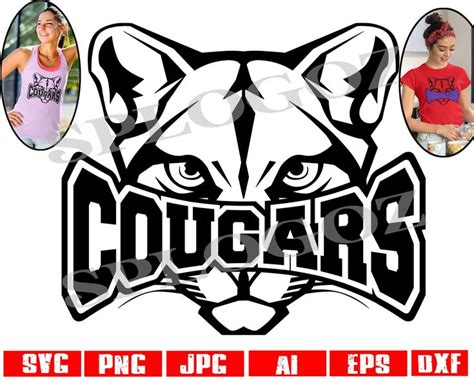 Cougars Mascot Svg Cut File For Cricut And Silhouette Printable Cougars