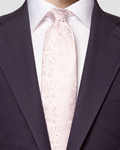 Pink Floral Jacquard Silk Tie Eton