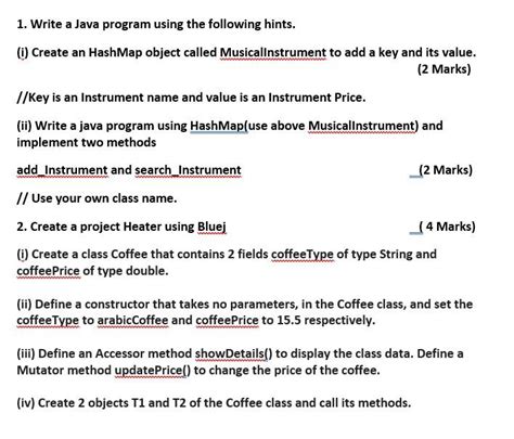 Solved 1 Write A Java Program Using The Following Hints