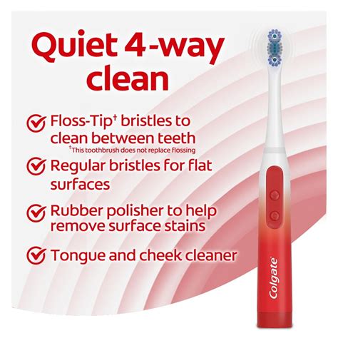 Colgate 360 Sonic Optic White Battery Powered Toothbrush 1 Count