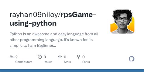 GitHub Rayhan Niloy RpsGame Using Python Python Is An Awesome And Easy Language From All