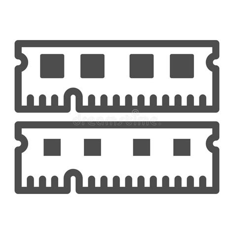 Ram Module Solid Icon Electronics Concept Memory Module Fragments