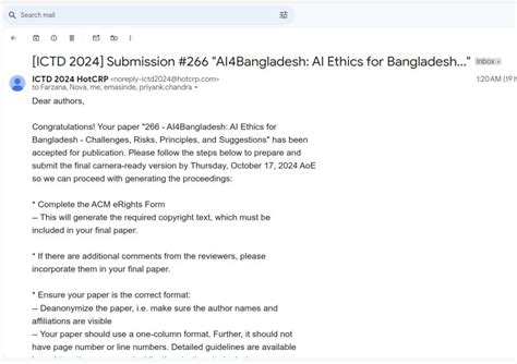 Tahsin Mayeesha On Linkedin Ai4bangladesh Aiethics Ictd2024 Responsibleai Aiinglobalsouth
