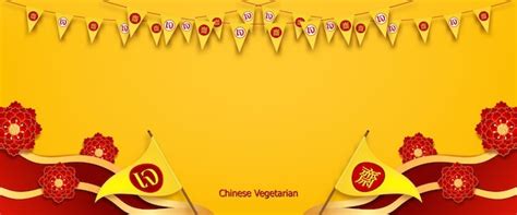 Premium Vector Chinese Vegetarian Festival And Asian Elements On