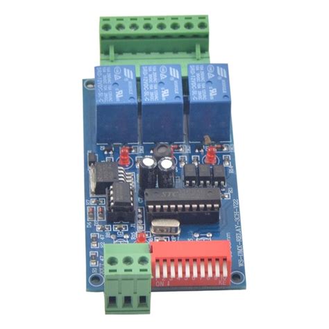 Led Relay Dmx512 Decoder Board Relay Module Rgb Control Ws Dmx Relay