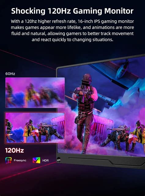 Monitor Portátil 2k De 120hz Uperfect 16 Polegadas Carrefour