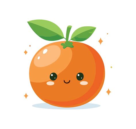 A Cute Mandarin Fruit Illustration 55735369 Vector Art At Vecteezy