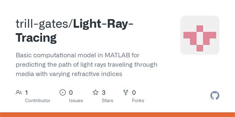 GitHub Trill Gates Light Ray Tracing Basic Computational Model In MATLAB For Predicting The