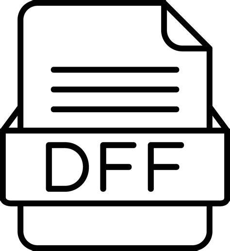 Dff File Format Line Icon 28550121 Vector Art At Vecteezy