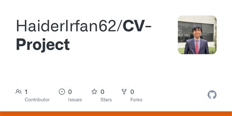 GitHub HaiderIrfan62 CV Project